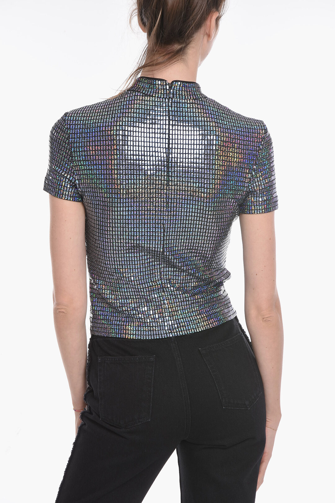 Chiara Ferragni MIRROR PARTY T-shirt with Mock Neck women - Glamood Outlet