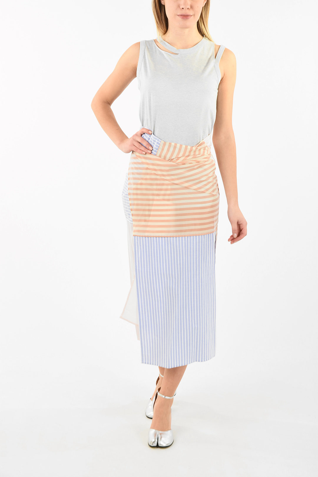 Maison Margiela MM1 Cut Out Oversize Tank Top women - Glamood Outlet