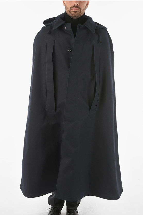 Maison Margiela MM10 Hidden Buttoning Hooded Cotton Cape men - Glamood ...