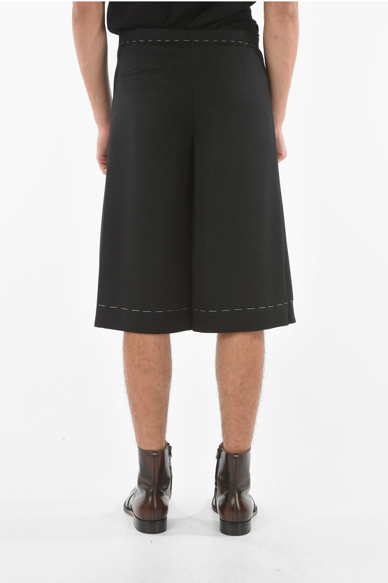Maison Margiela MM10 Wool Pleated Skort with Visible Stitchings men ...