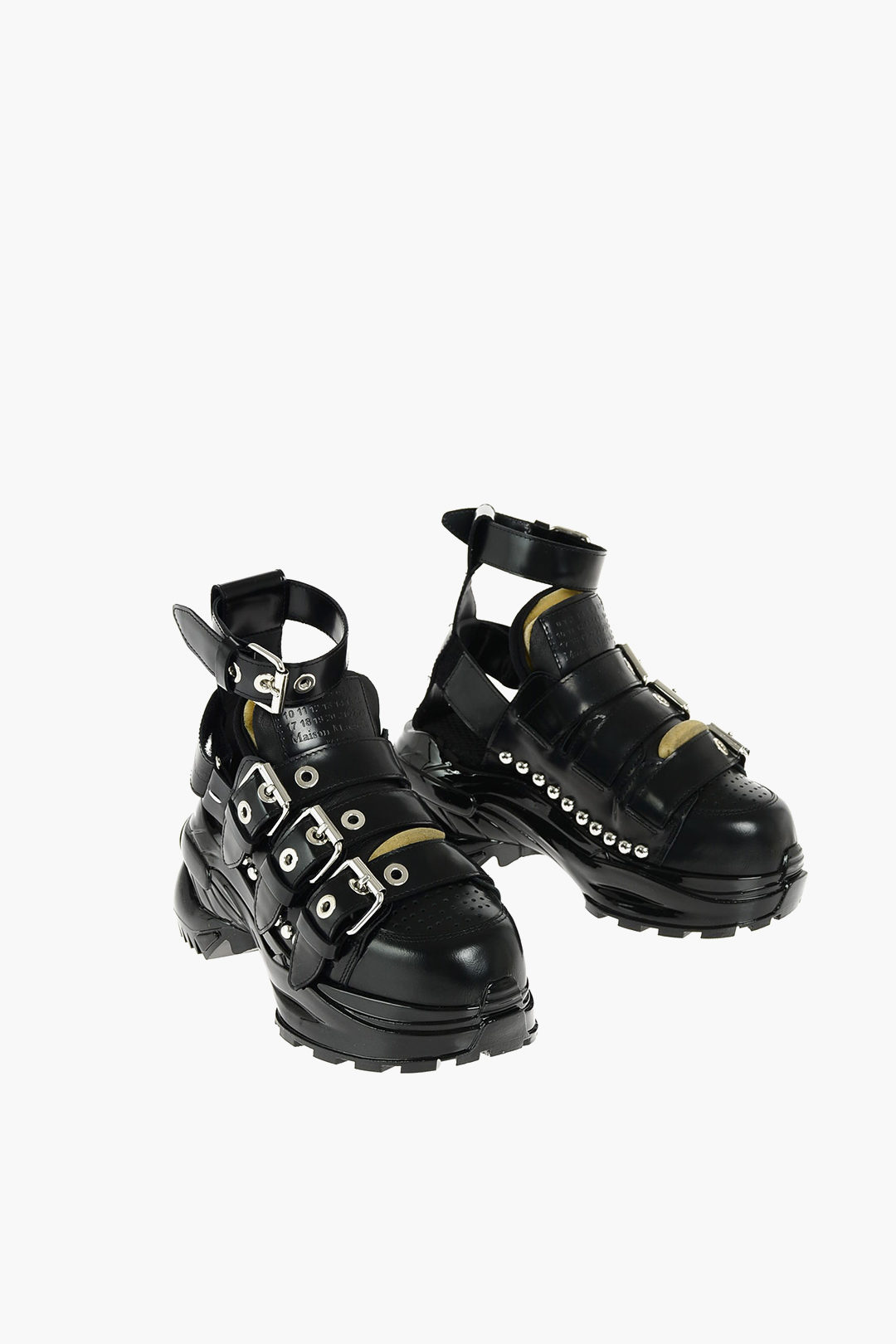 Maison Margiela MM22 Platform Leather Sneakers with Buckles Maison Margiela MM22 Platform Leather Sneakers with Buckles