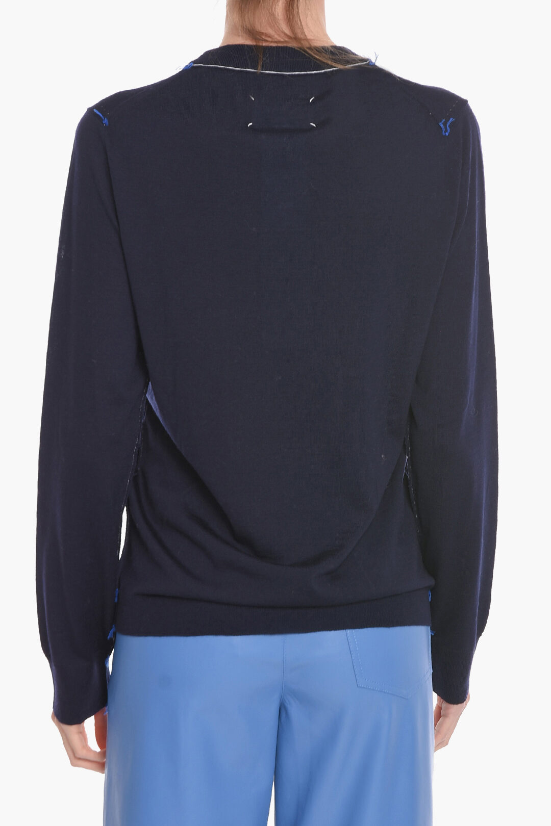 Maison Margiela MM4 Crew Neck INSIDE-OUT UNISEX Sweater with Visible ...