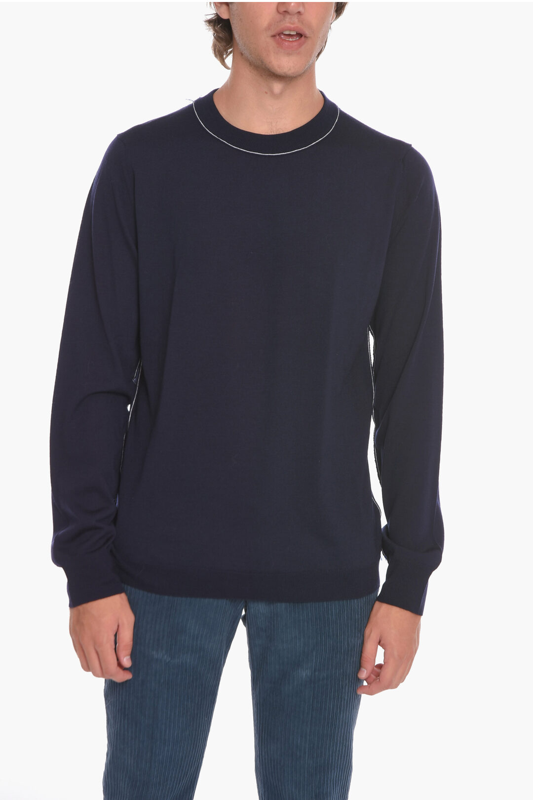 Maison Margiela MM4 Crew Neck INSIDE-OUT UNISEX Sweater with Visible ...