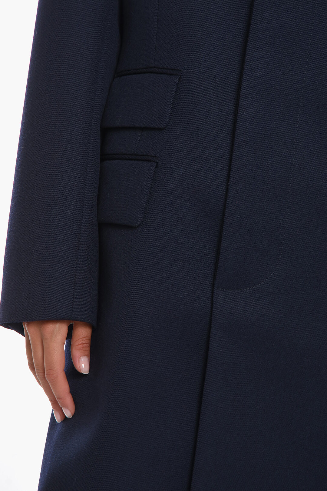 Maison Margiela MM4 Wool Coat with Flap Pockets women - Glamood Outlet