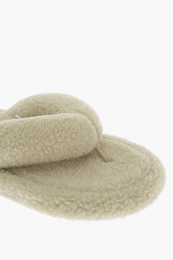 Maison Margiela MM6 Solid Color Teddy Flip Flop women - Glamood Outlet