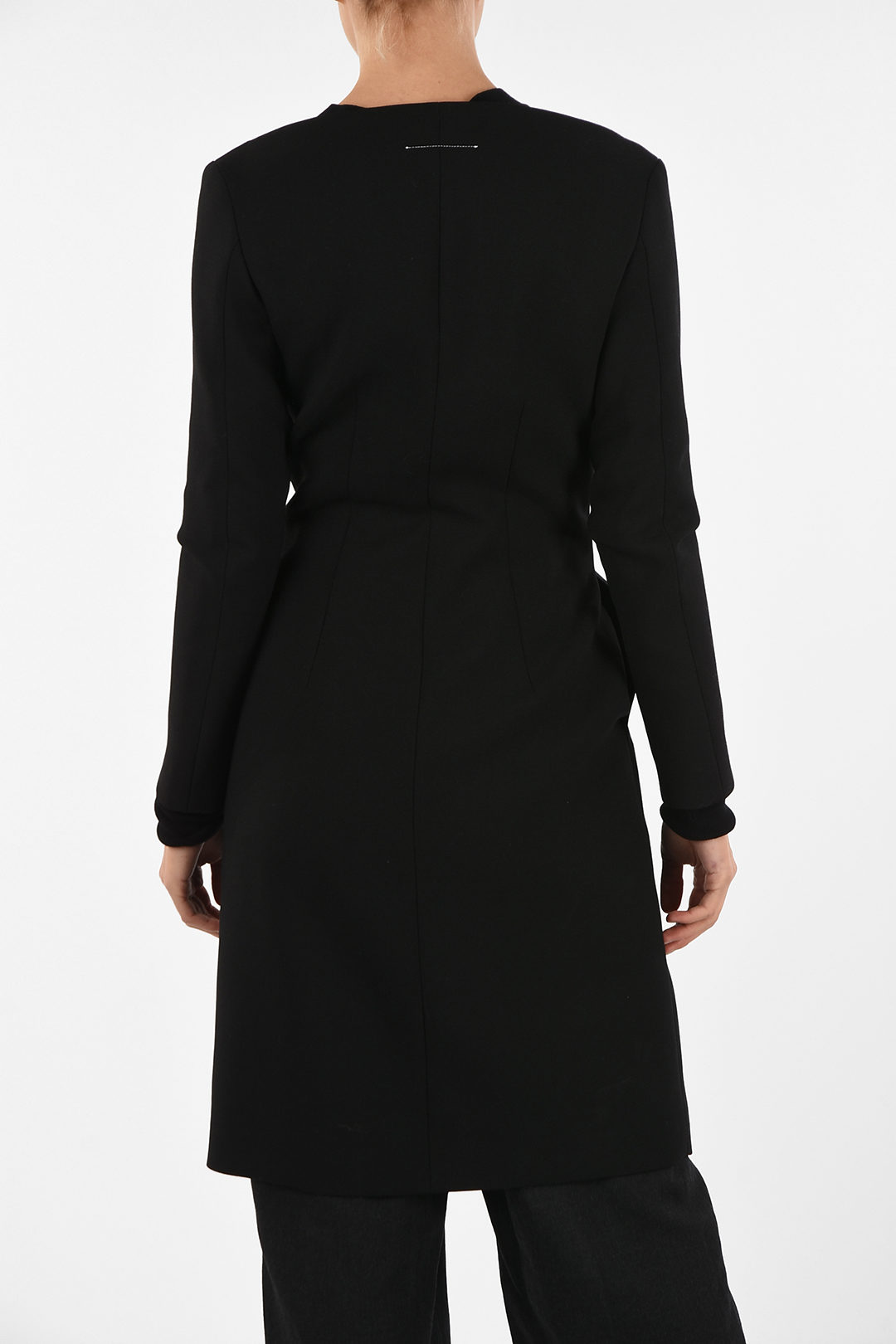 Maison Margiela MM6 Virgin Wool V-Neck Coat women - Glamood Outlet