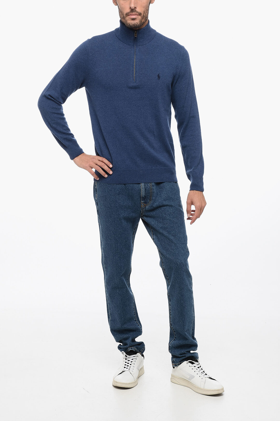 Polo Ralph Lauren Mock Neck Wool Sweater with Half Zip men Polo Ralph Lauren Mock Neck Wool Sweater with Half Zip men