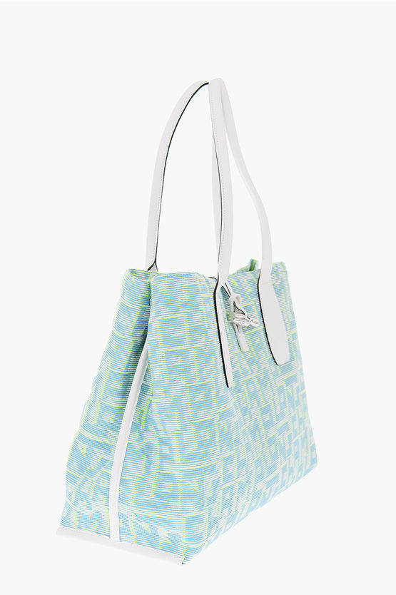 Longchamp Monogram Canvas ROSEAU Tote Bag with Fluo Details women ...