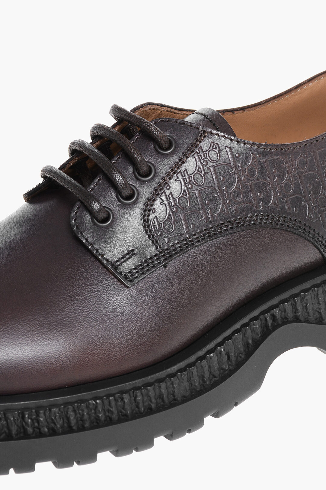 Dior Monogram Embossed Leather BUFFALO Derby Shoes men - Glamood Outlet