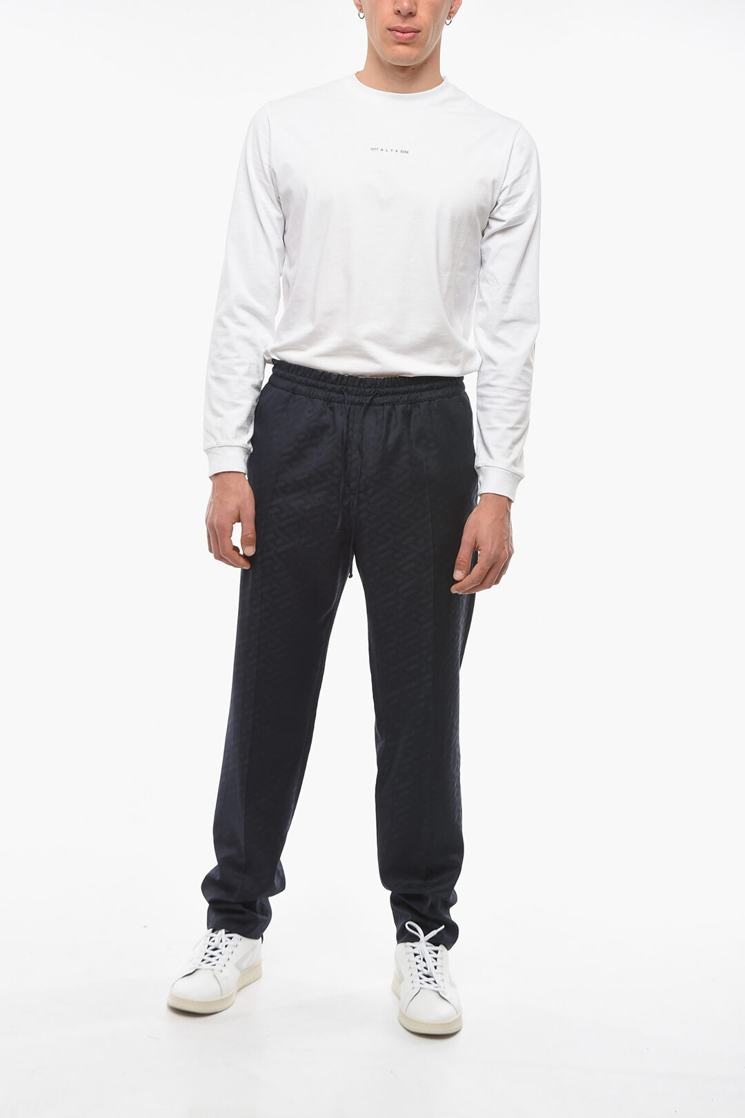 Versace Monogram Jacquard Pants with Elastic Wasitband men - Glamood Outlet