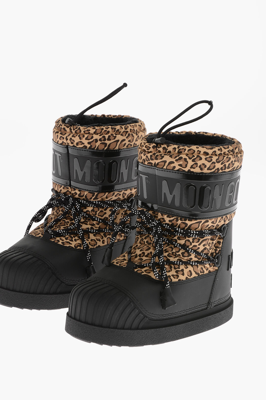 Moncler MOON BOOT Logoed Snow Booties with Animal Print Details women ...