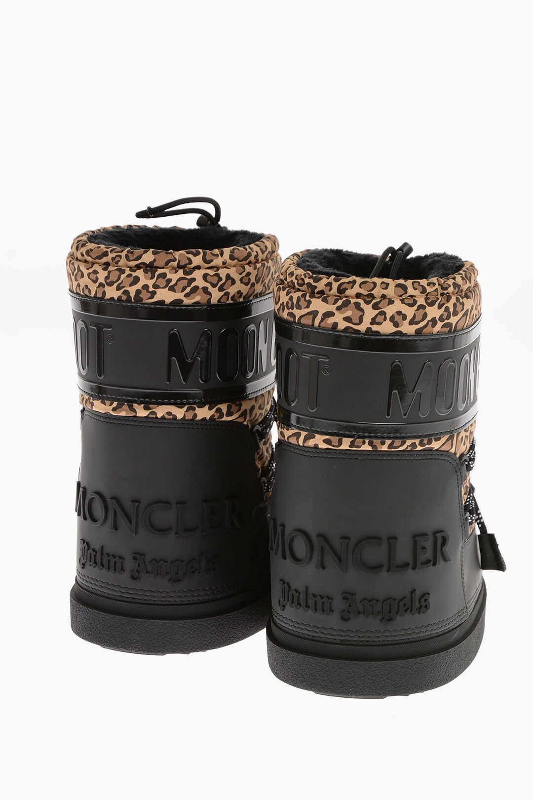 Moncler MOON BOOT Logoed Snow Booties with Animal Print Details women ...