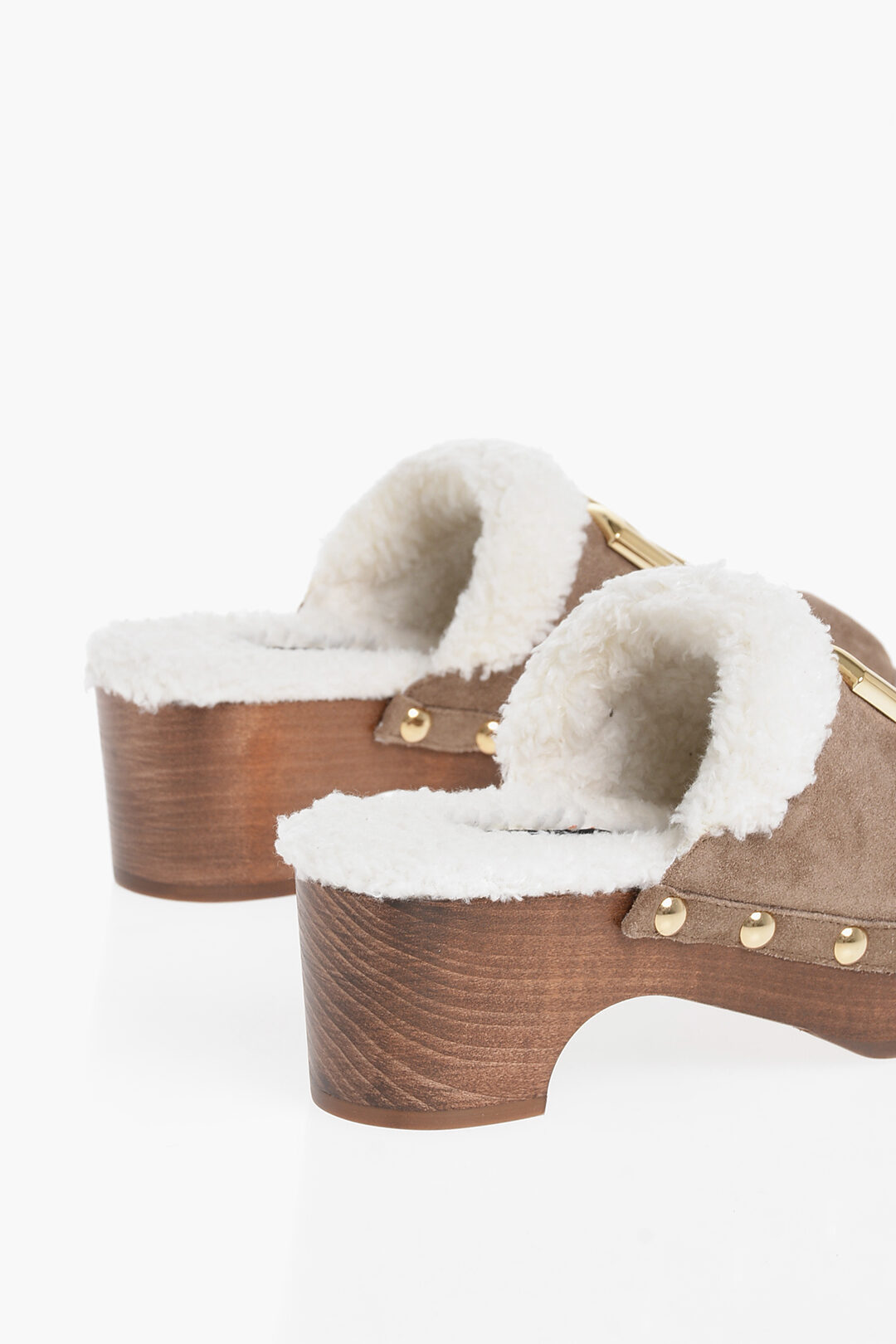 Dolce & Gabbana Mules in Suede TROPICANA con Tacco Wedge in Legno 5cm ...