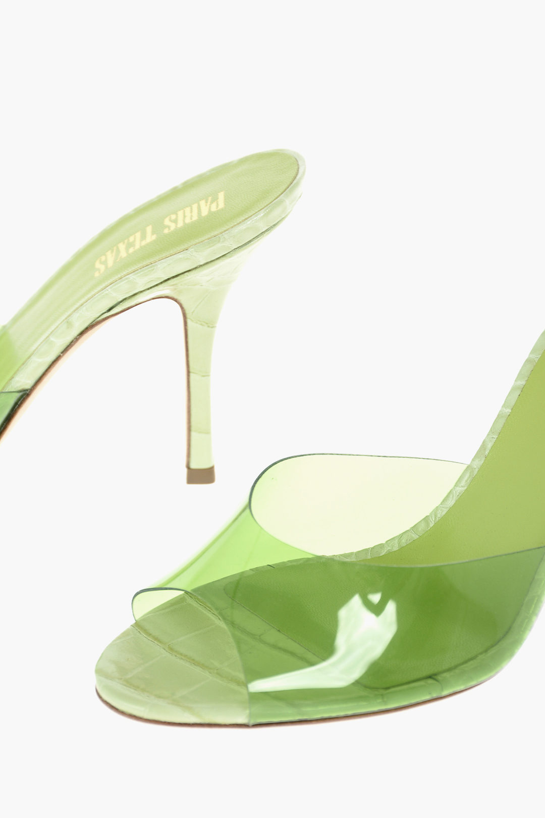 Paris Texas Mules PENELOPE in Pelle Stampata con Fascia in Plastica ...