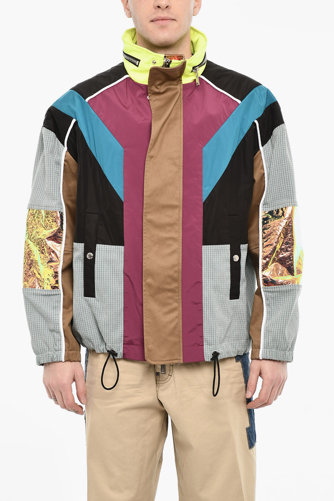 Dsquared2 Multi Fabrics Windbreaker With Hidden Hood men - Glamood Outlet