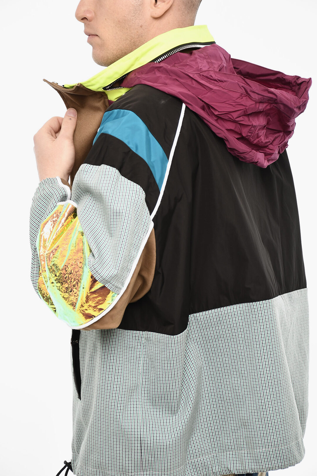 Dsquared2 Multi Fabrics Windbreaker With Hidden Hood men - Glamood Outlet