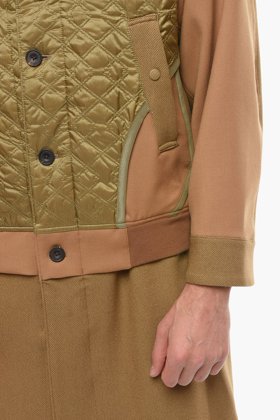 White Mountaineering Multi-layered Overcoat with Quilted Lining and ...