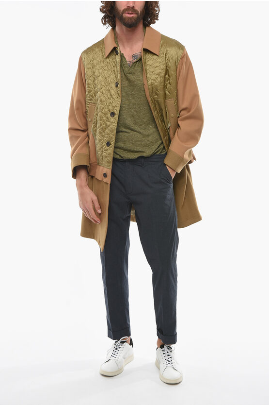 White Mountaineering Multi-layered Overcoat with Quilted Lining and ...