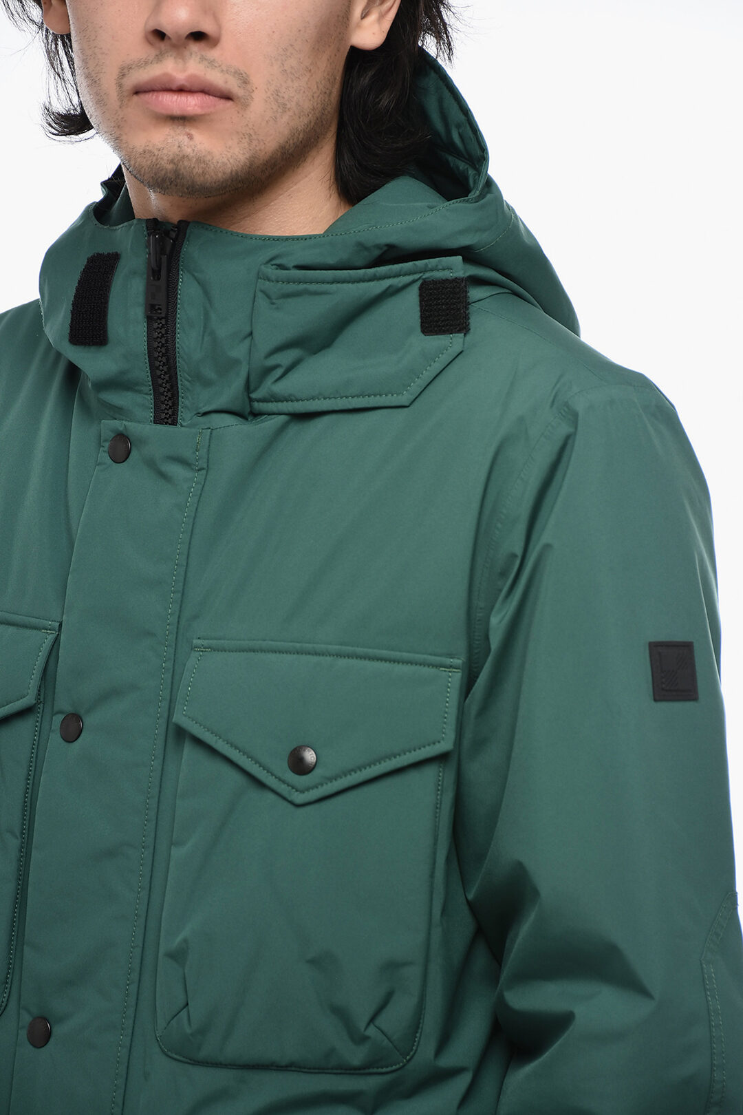 Woolrich Multipocket MARINA Down Jacket with Hidden Placket men ...