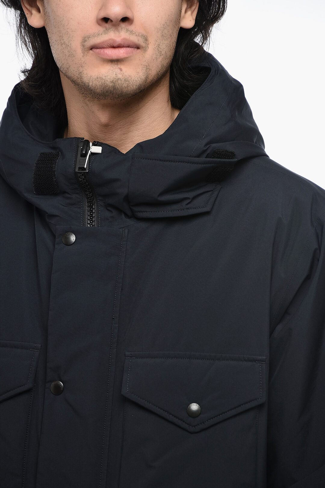 Woolrich Multipocket MARINA Down Jacket with Hidden Placket men ...