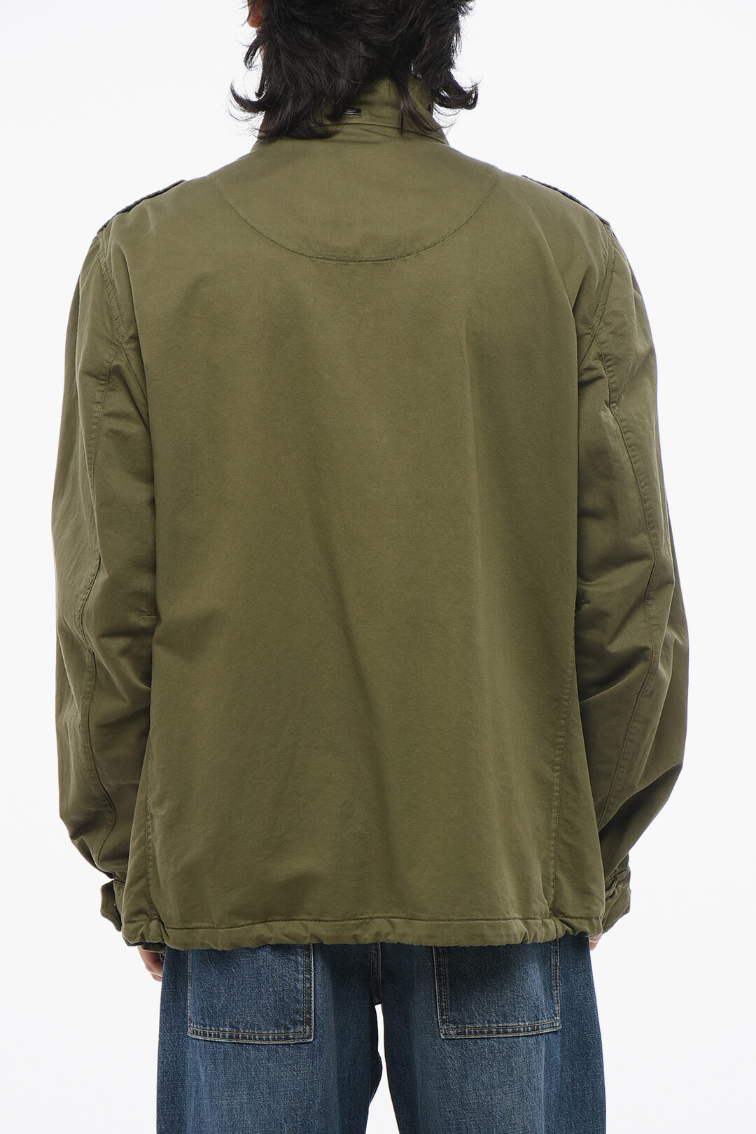 Herno Multipocketed Linen Blend Jacket with Front Zip men - Glamood Outlet