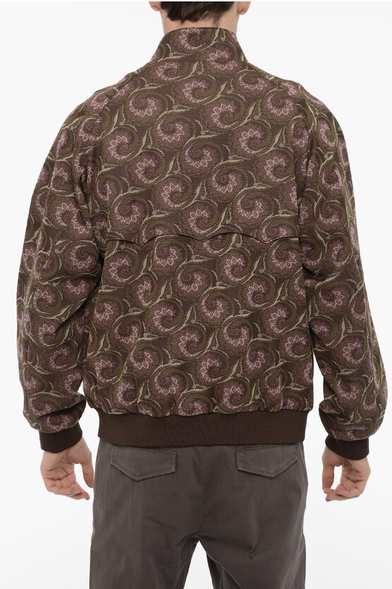 Baracuta NEEDLES Jacquard Fabric Bomber Jacket with Butterfly ...