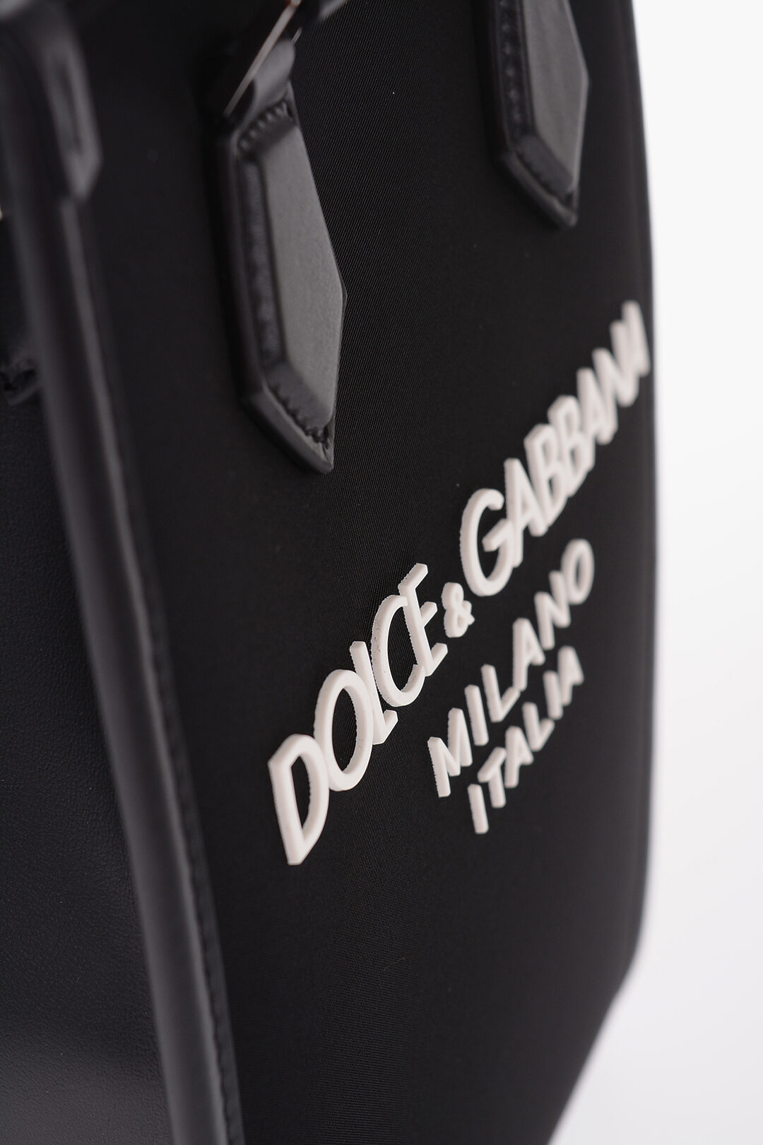 Dolce & Gabbana Nylon and Leather Tote Bag with Embossed Logo men ...