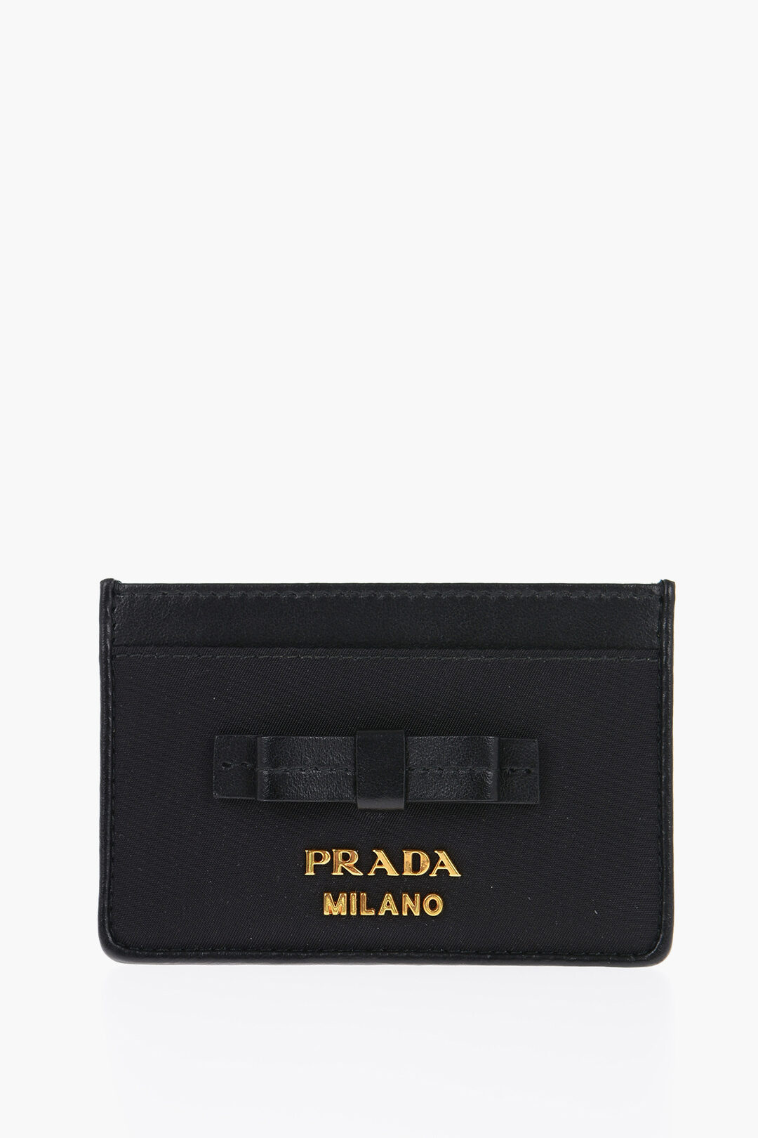 Prada Nylon Card Holder with Leather Bow women - Glamood Outlet