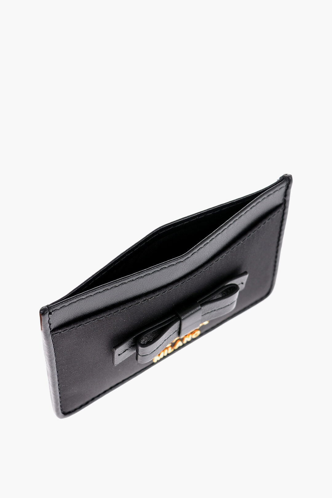 Prada Nylon Card Holder with Leather Bow women - Glamood Outlet
