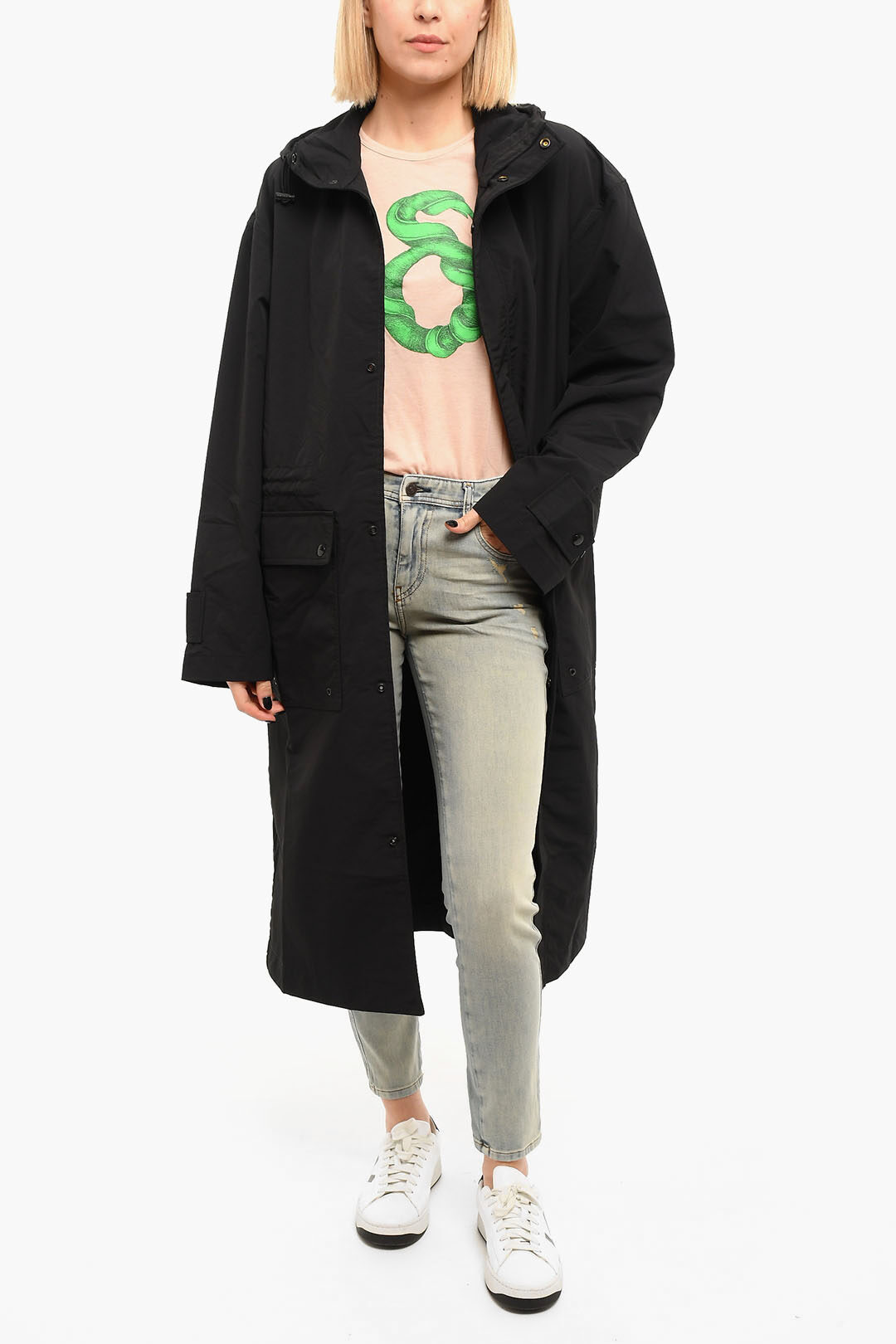 Diesel Nylon J-LUI Parka with D-logo Print unisex men women - Glamood ...