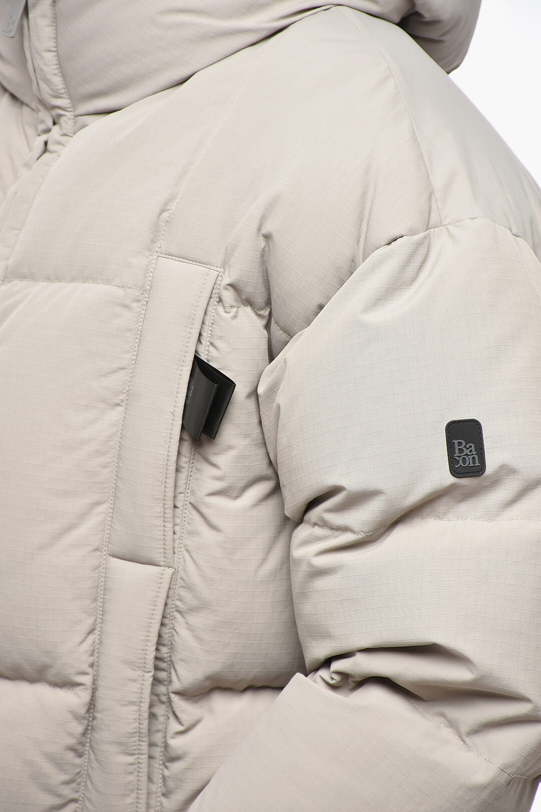 Bacon Nylon Jacquard Puffer ANDREW with 4 Pockets men - Glamood Outlet