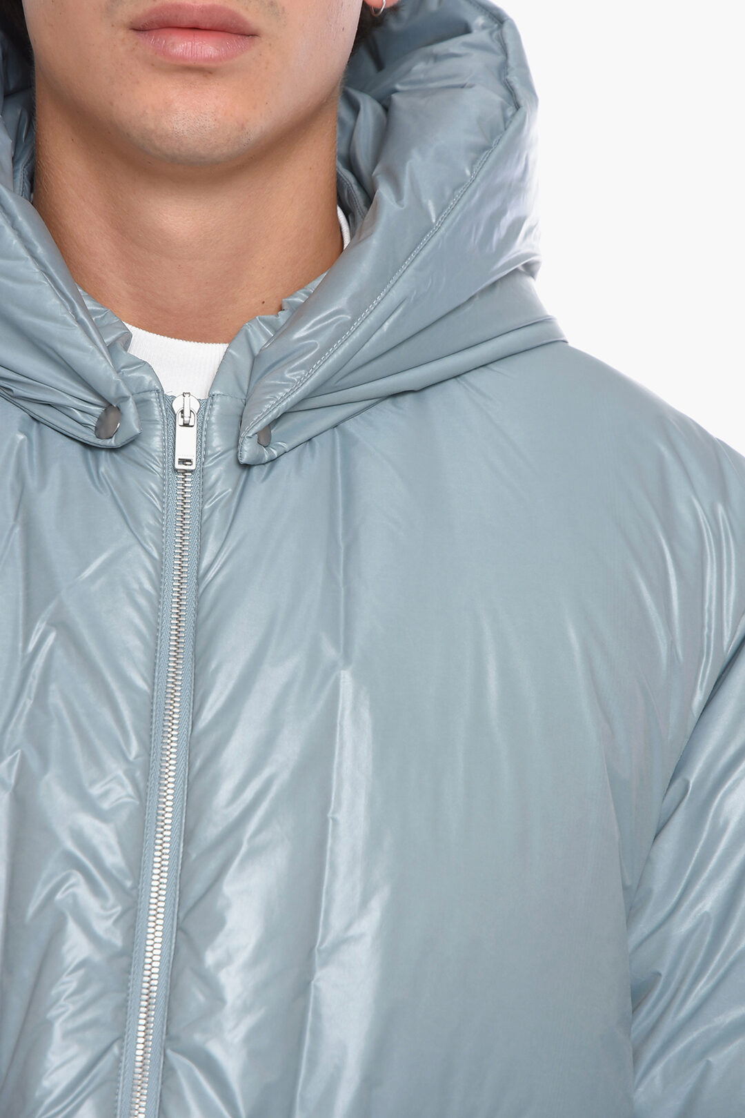 Jil Sander Nylon Puffer Down Jacket with Removable Hood men - Glamood ...
