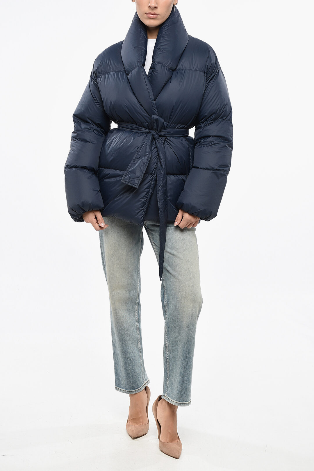 Bacon Nylon Puffer Jacket DADA with Wrap Design women - Glamood Outlet