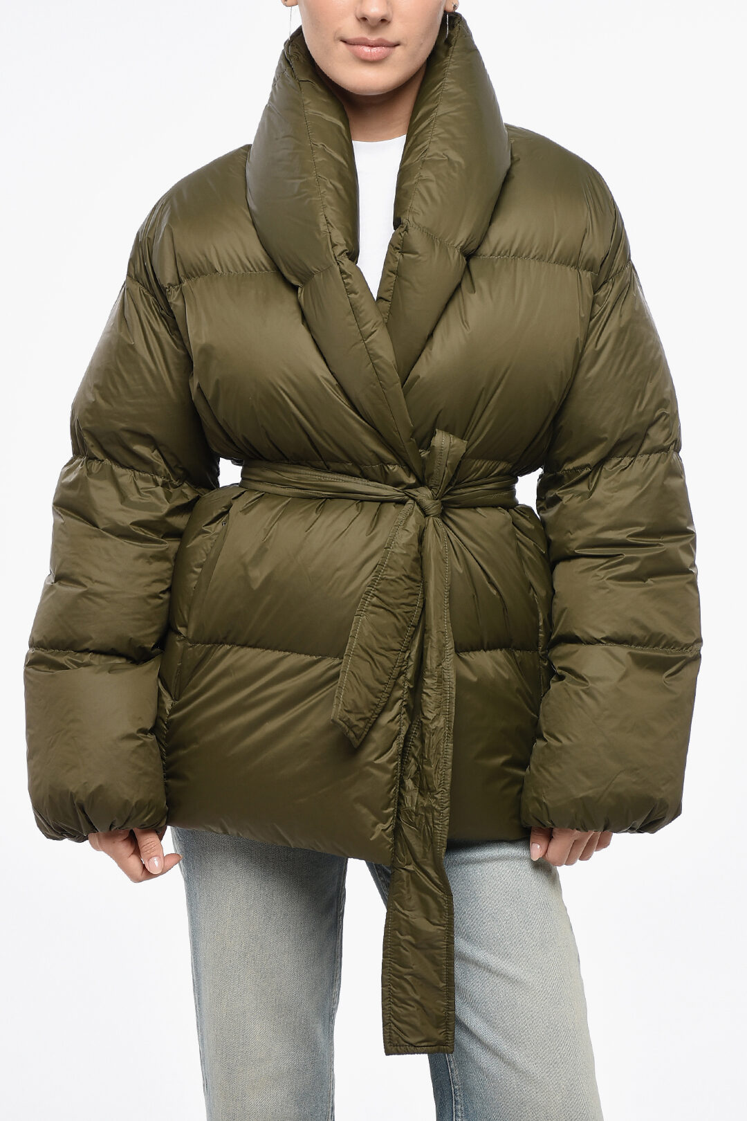 Bacon Nylon Puffer Jacket DADA with Wrap Design women - Glamood Outlet