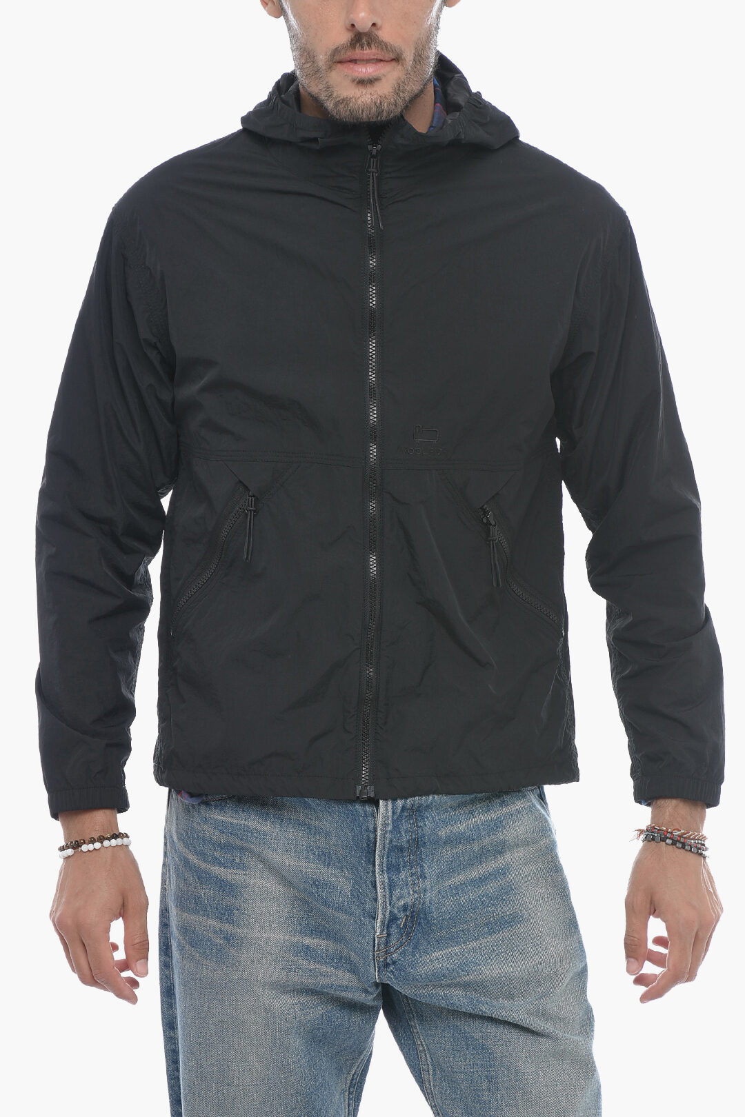 Woolrich Nylon RANCH Windbreaker Jacket with Hood herren - Glamood Outlet