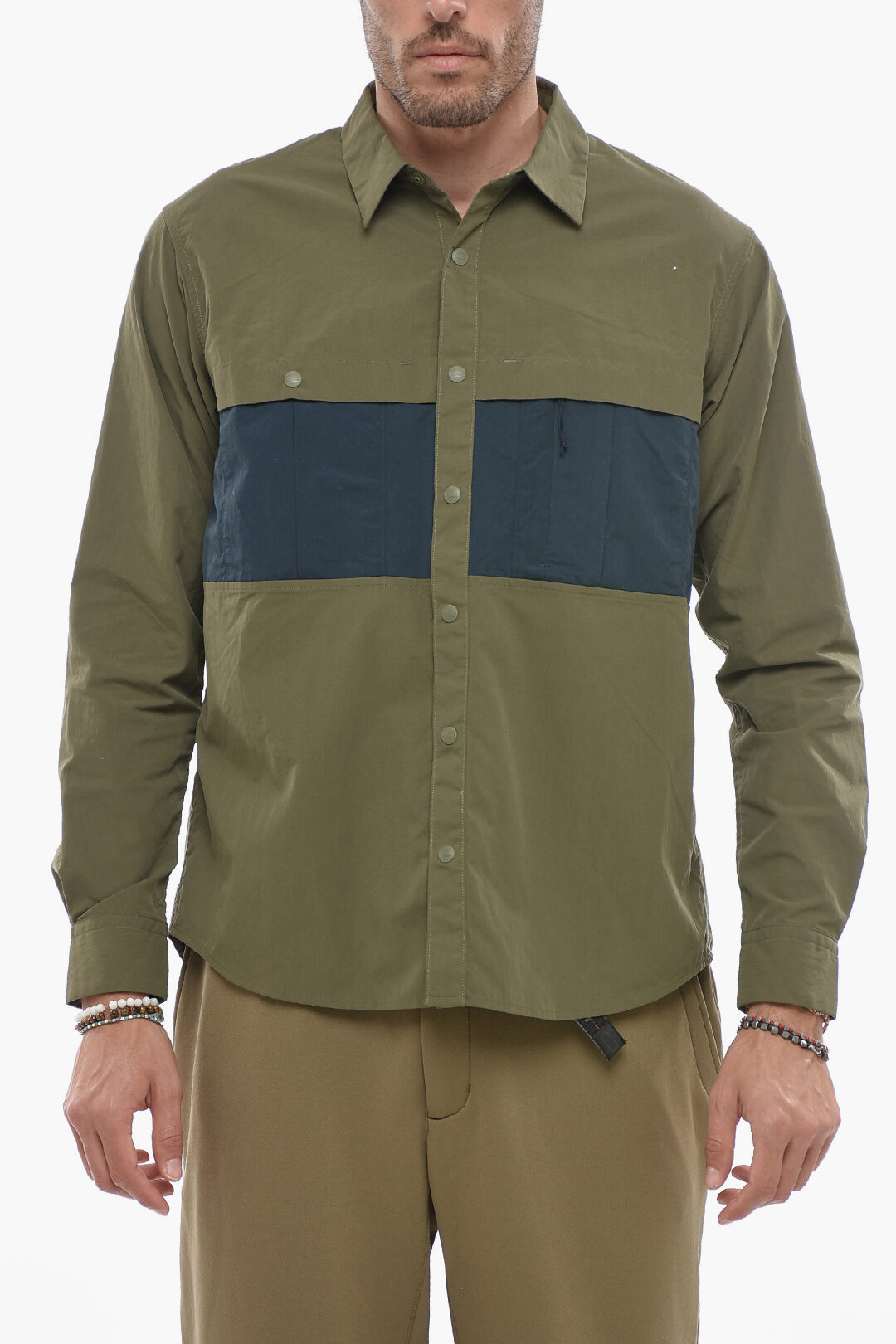Woolrich Nylon Shirt with Double Breast Pocket men - Glamood Outlet