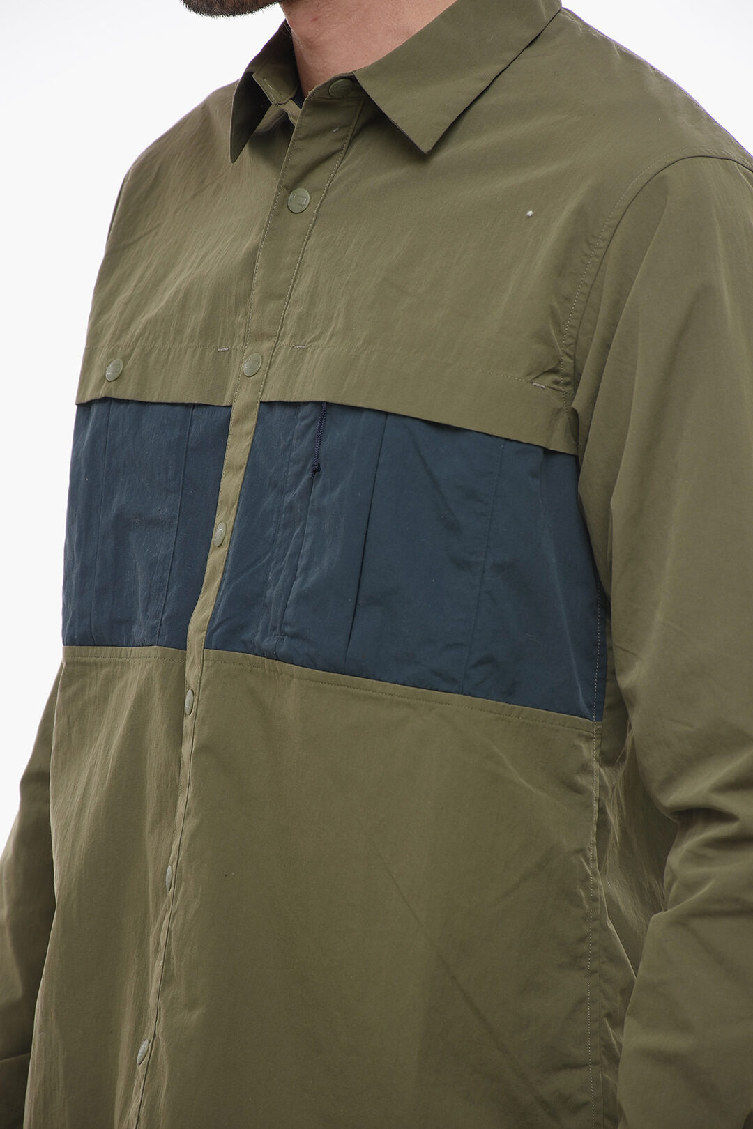 Woolrich Nylon Shirt with Double Breast Pocket men - Glamood Outlet
