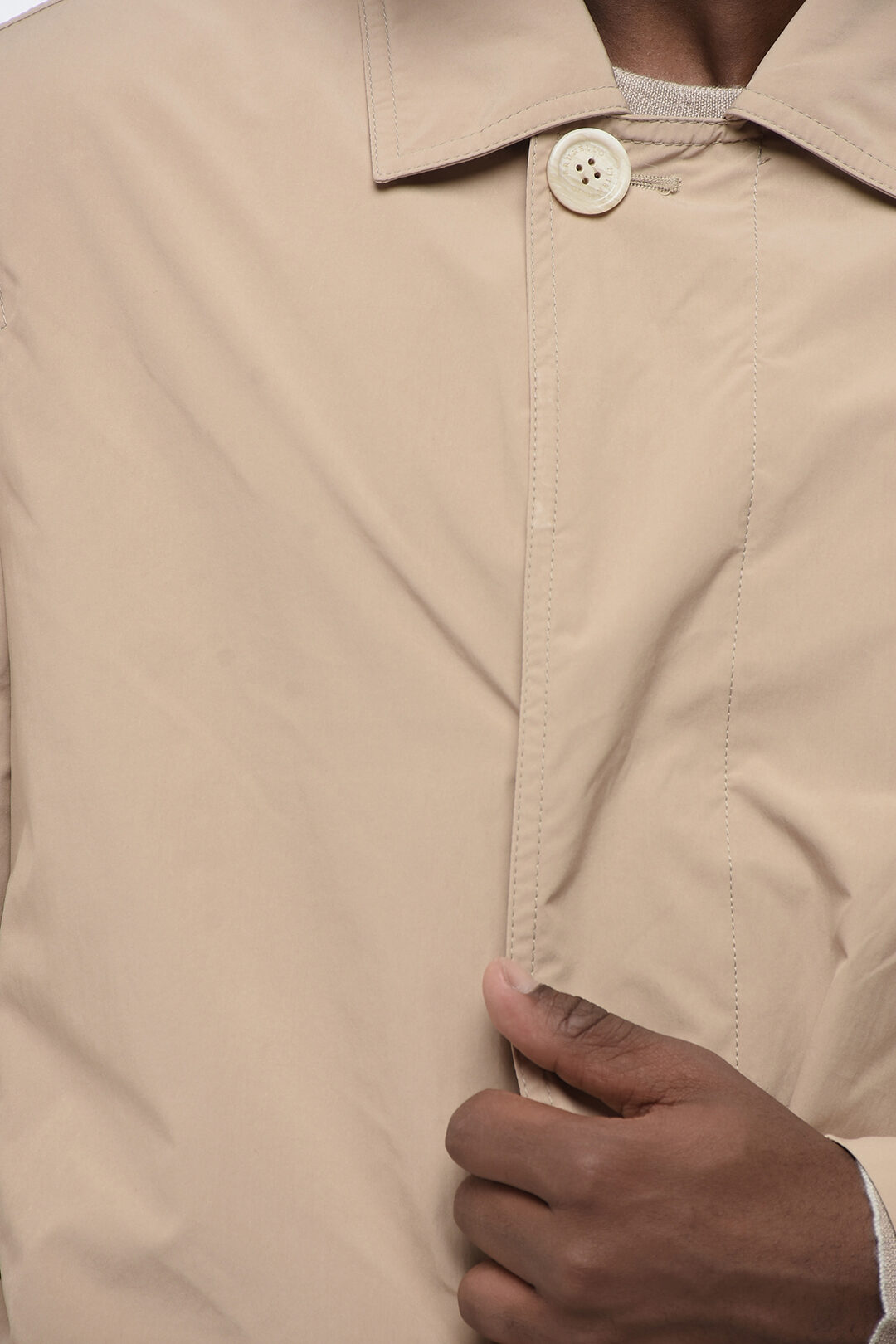 Brunello Cucinelli Nylon Trench Coat with Hidden Buttoning men ...