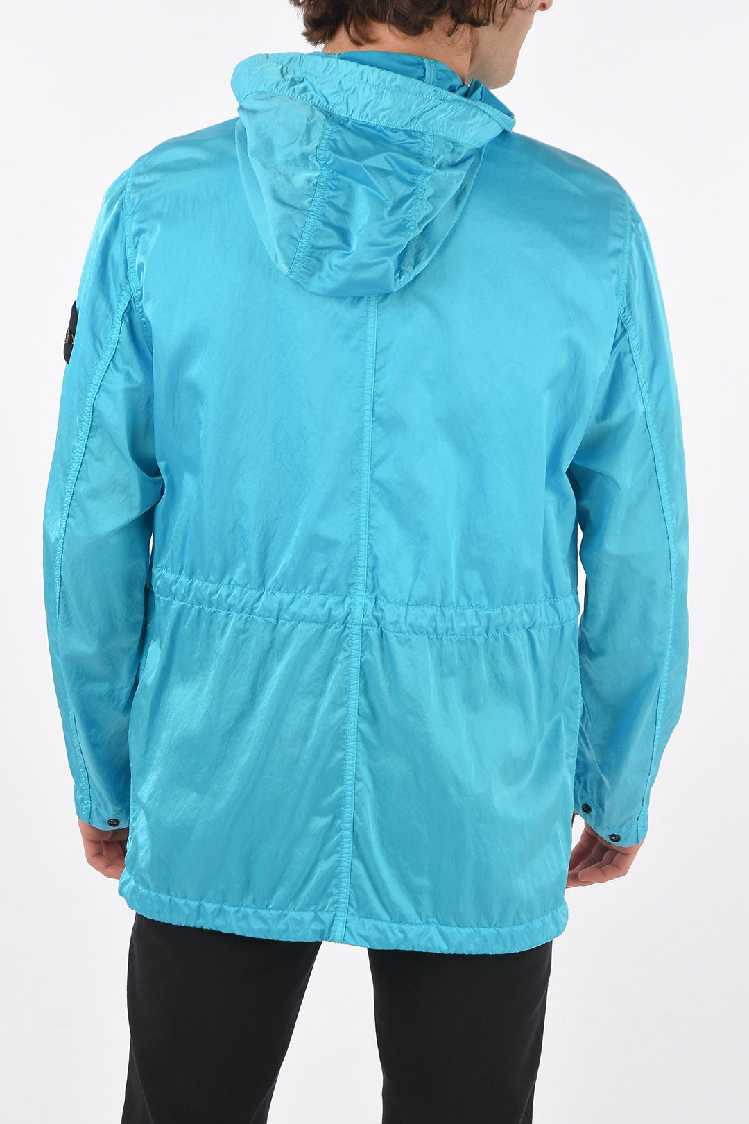 Stone Island nylon utility fatigue jacket with hood men - Glamood Outlet