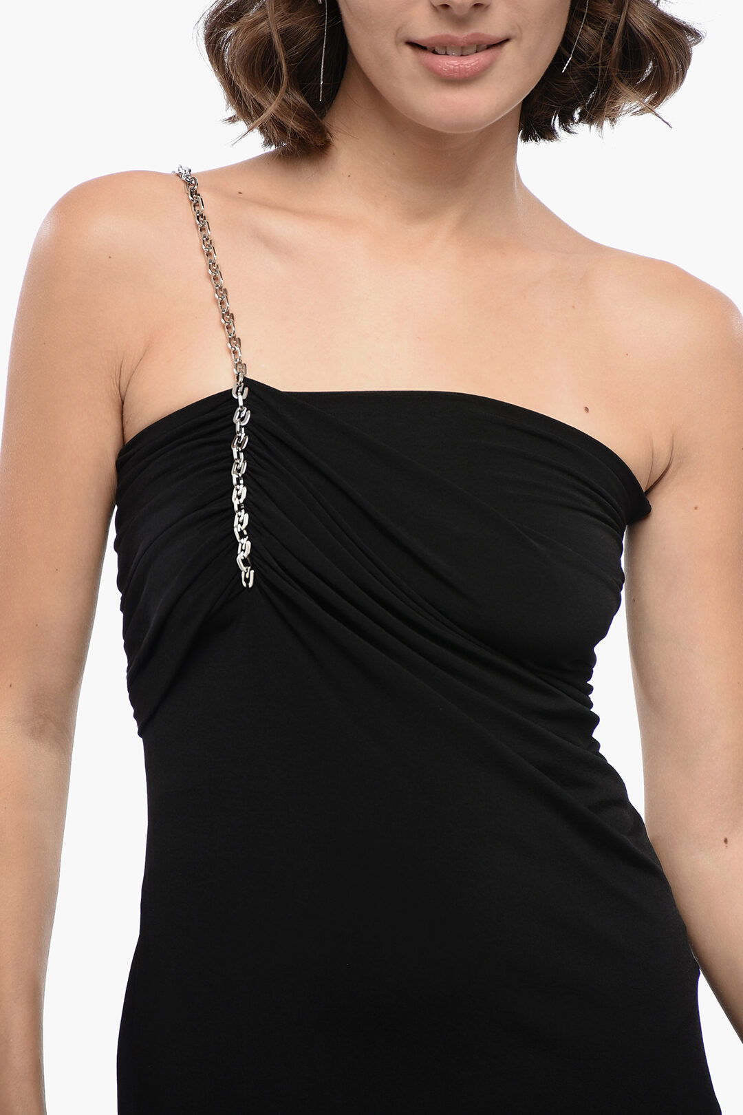 Givenchy One-Shoulder Draped Dress with Chain Detail women - Glamood Outlet