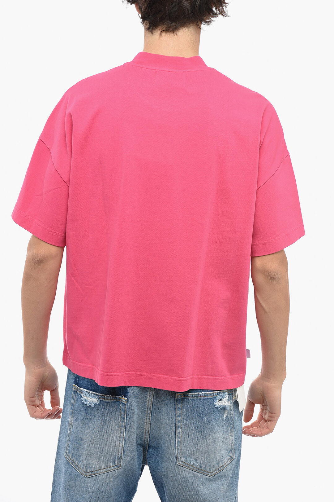 Bonsai Oversized Cotton Crew Neck T Shirt With Logo Men Glamood Outlet