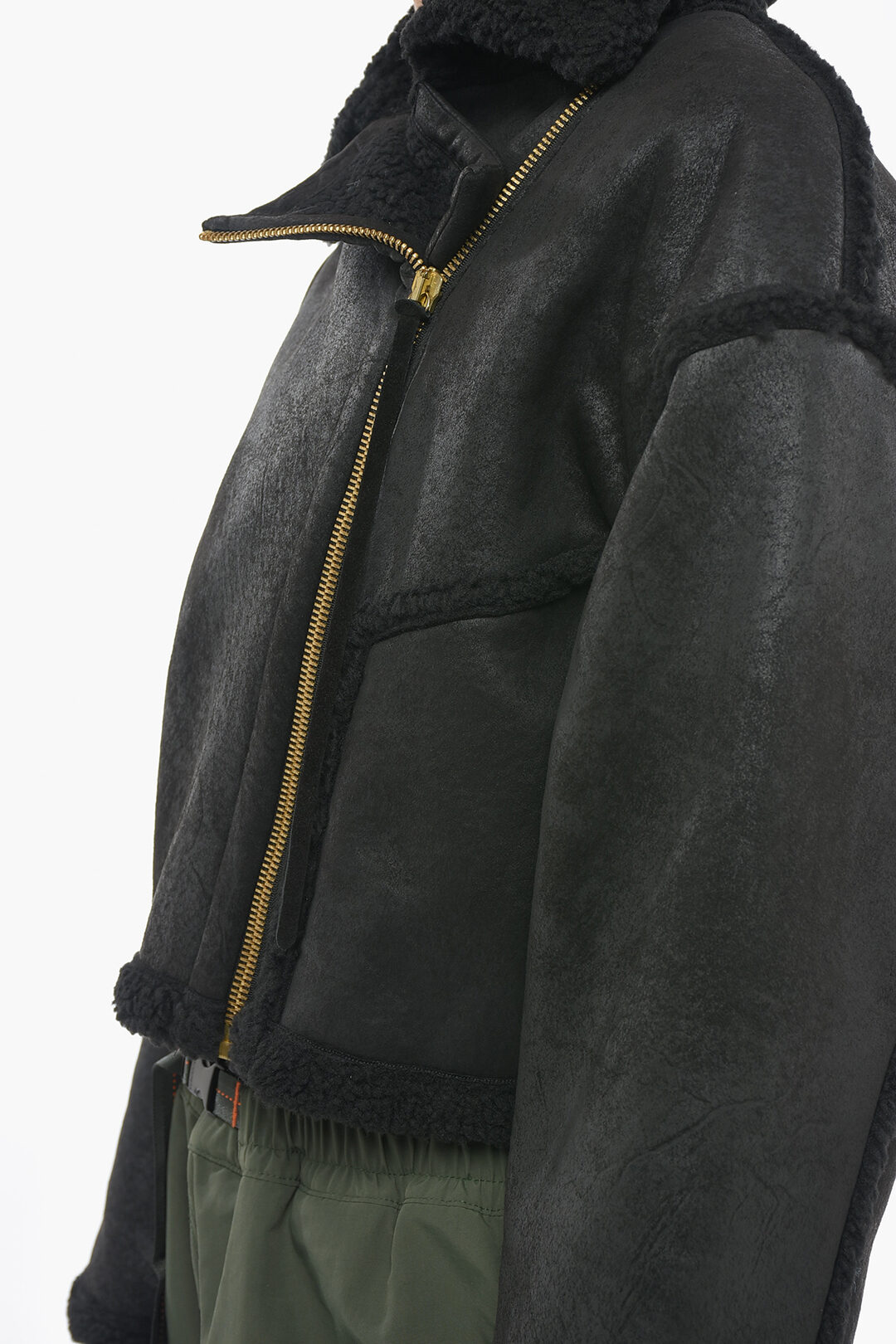 Nine Minutes Padded Biker Jacket With Faux Fur 여성 - Glamood Outlet