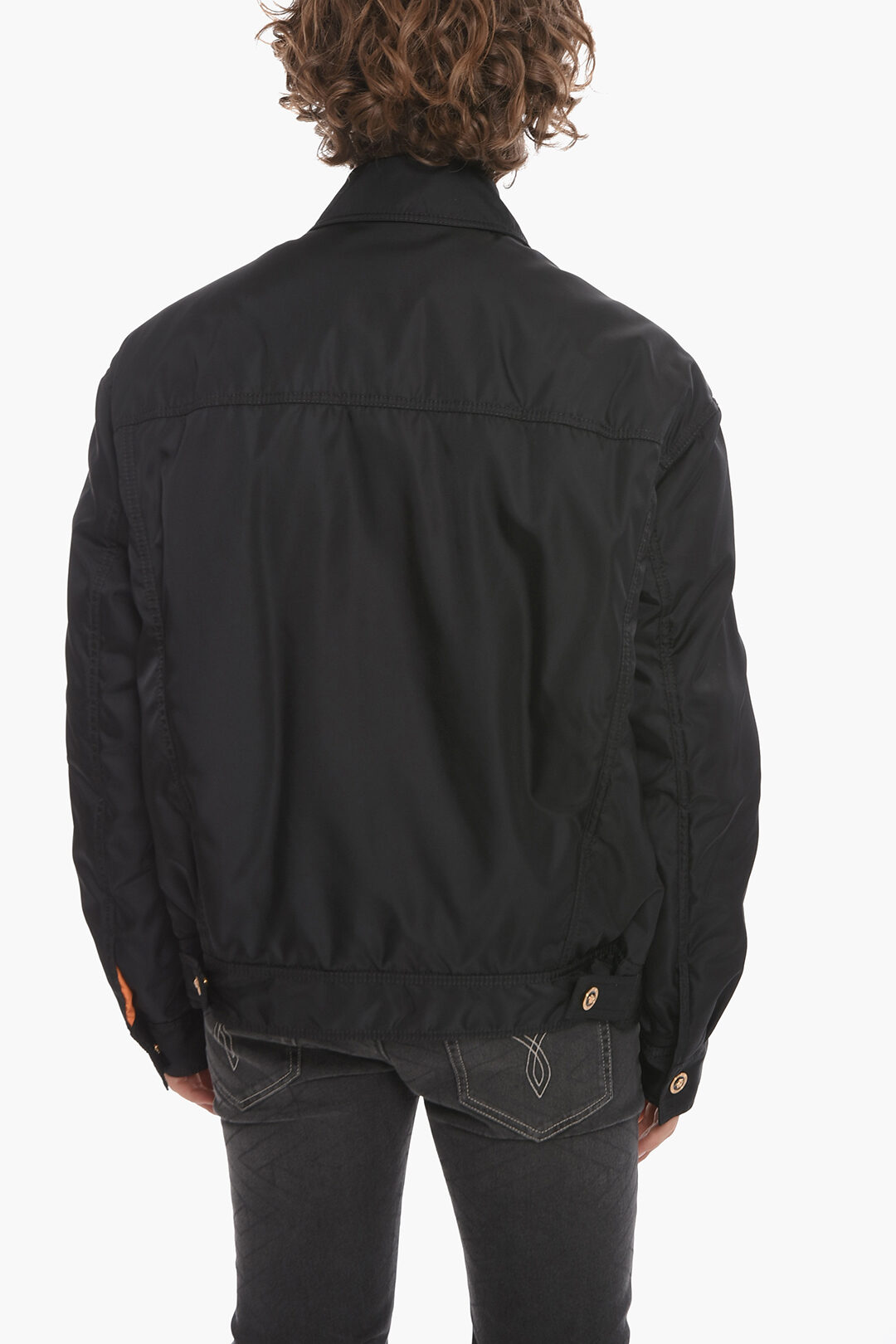Versace Padded Jacket with Jacquard GRECA Detailing men - Glamood Outlet