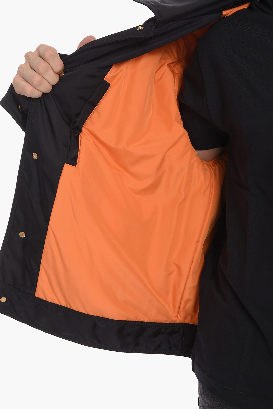 Versace Padded Jacket with Jacquard GRECA Detailing men - Glamood Outlet