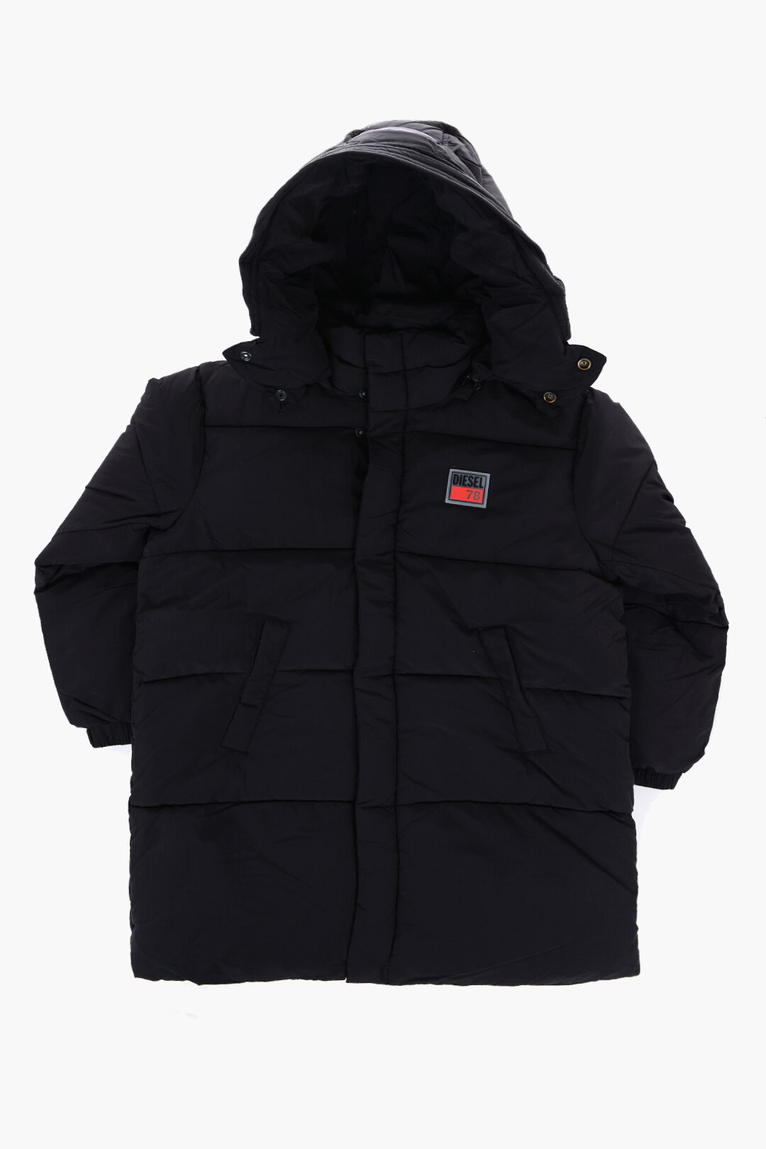 Diesel Kids Padded JLONG Maxi Jacket with Hidden Closure unisex ...