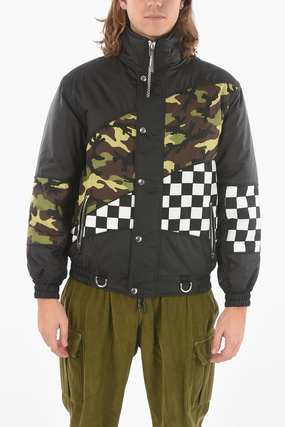 Celine Padded Puffer with Check and Camo Detailings men - Glamood Outlet
