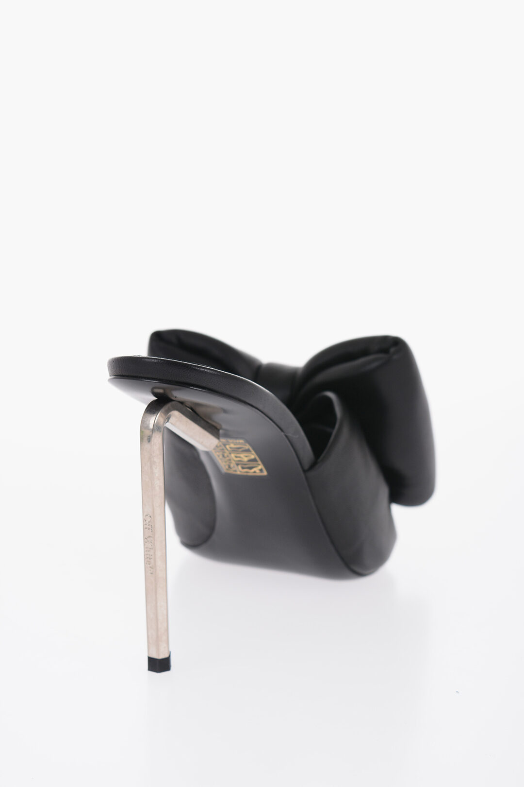 Off-White Padded Soft Leather Mules with Maxi Bow 12cm women - Glamood ...