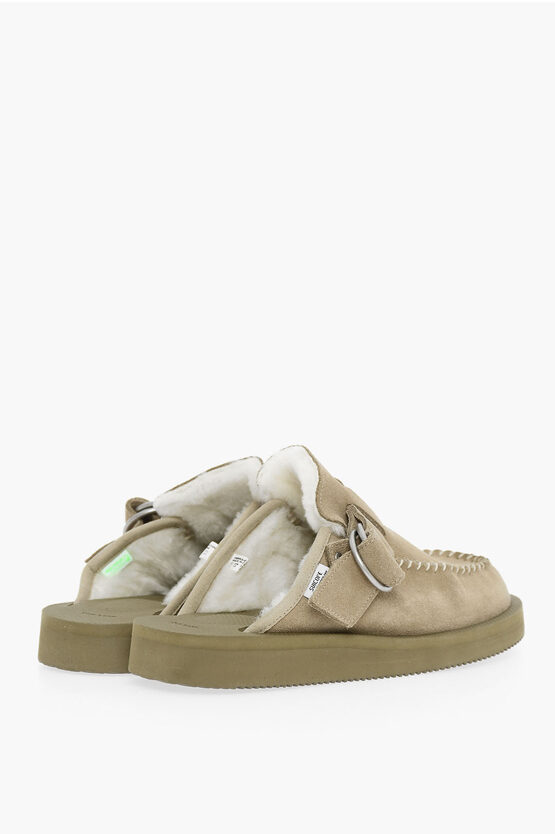 Suicoke Padded Suede Leather Sabot men - Glamood Outlet
