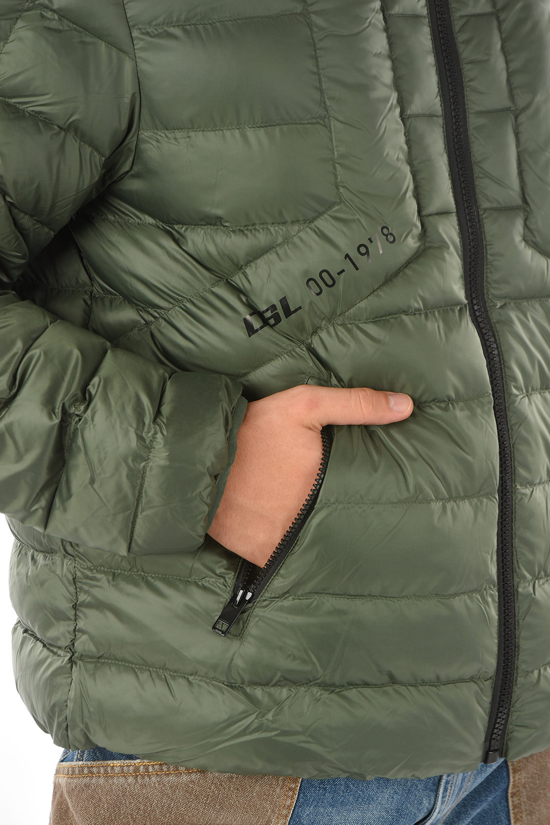 Diesel padded W-DWAIN-21 jacket with hood men - Glamood Outlet