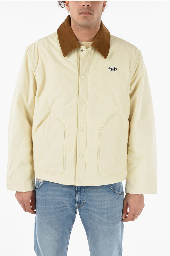 Diesel Padded W-YULE Jacket with Corduroy Collar men - Glamood Outlet